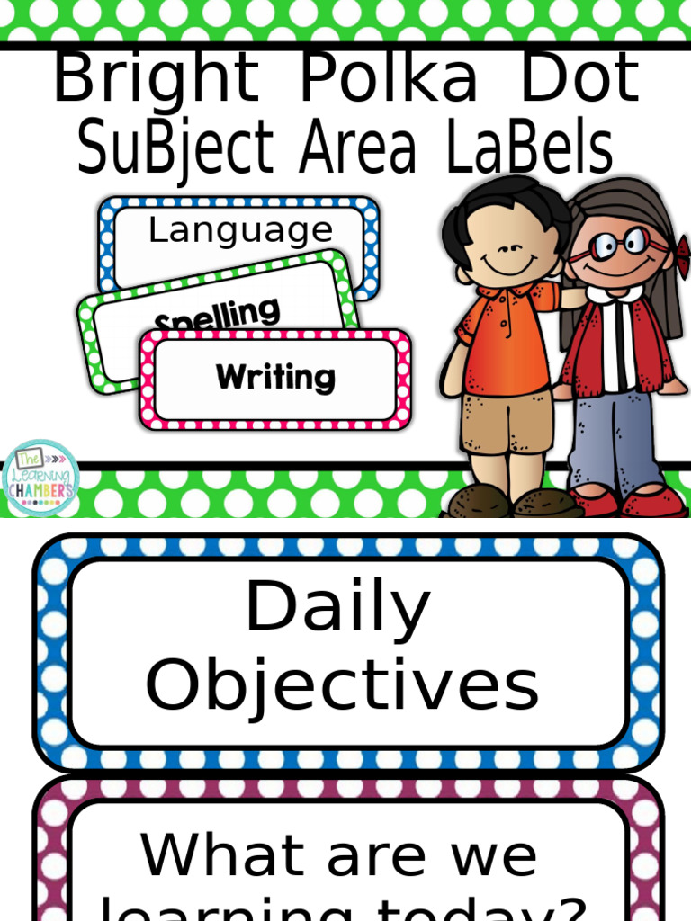 Subject Area Labels: Bright Polka Dot | PDF