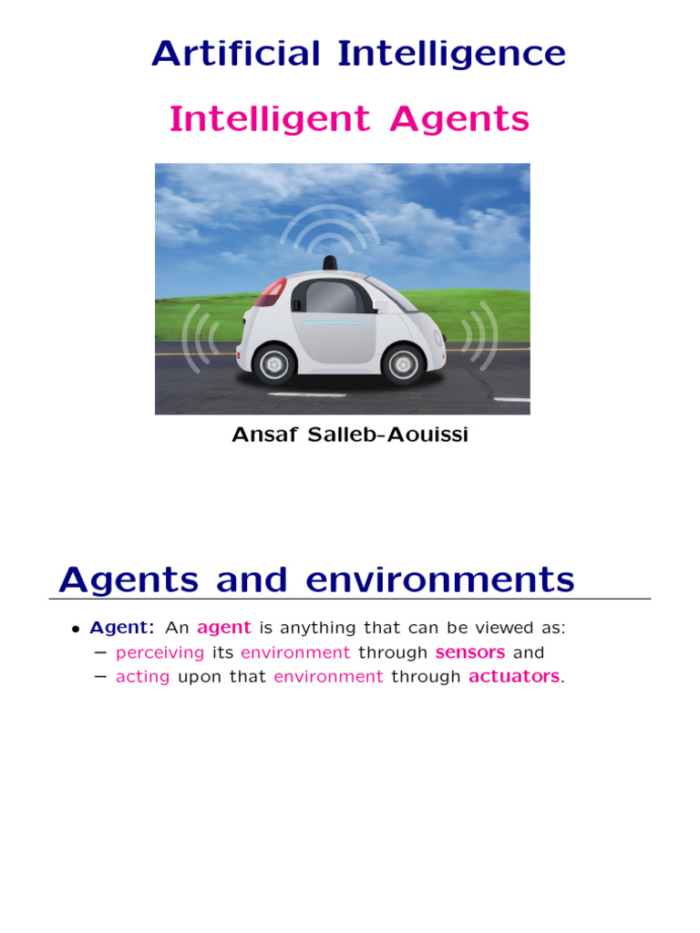 Understanding Intelligent Agents in AI | PDF | Artificial Intelligence ...