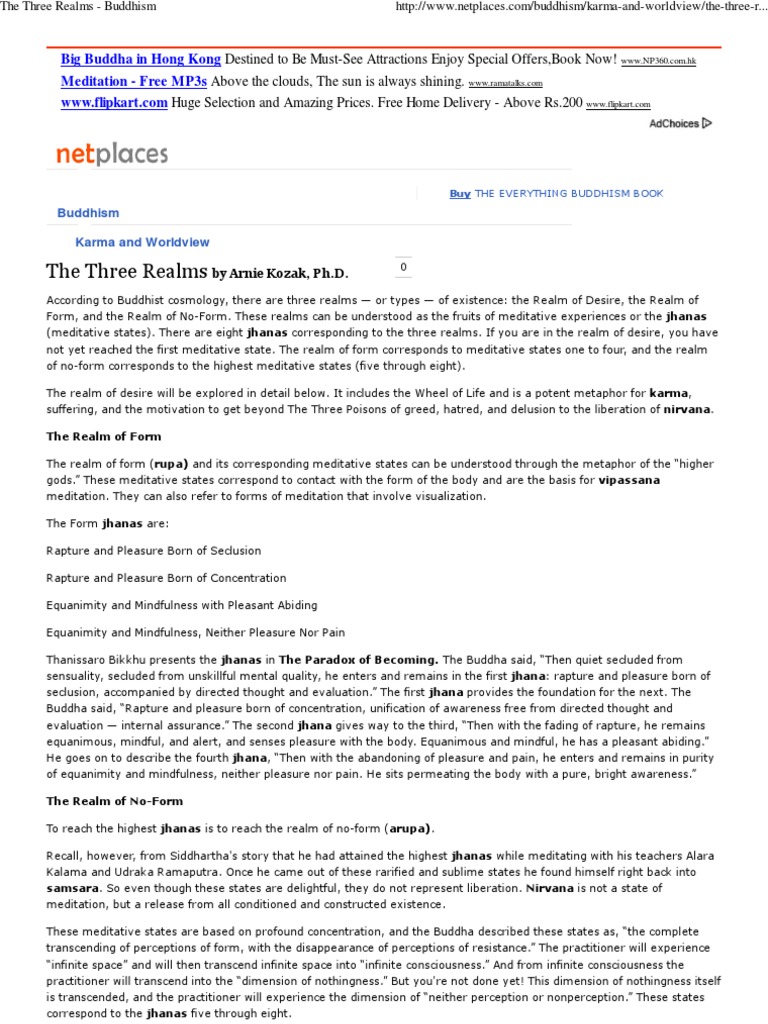 The Three Realms - Buddhism | PDF | Buddhist Philosophy | Indian Religions