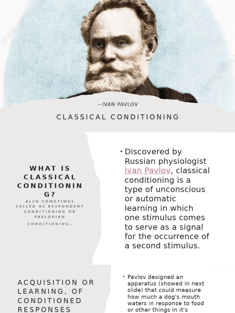 Ivan Pavlov and Classical Conditioning | PDF | Classical Conditioning ...