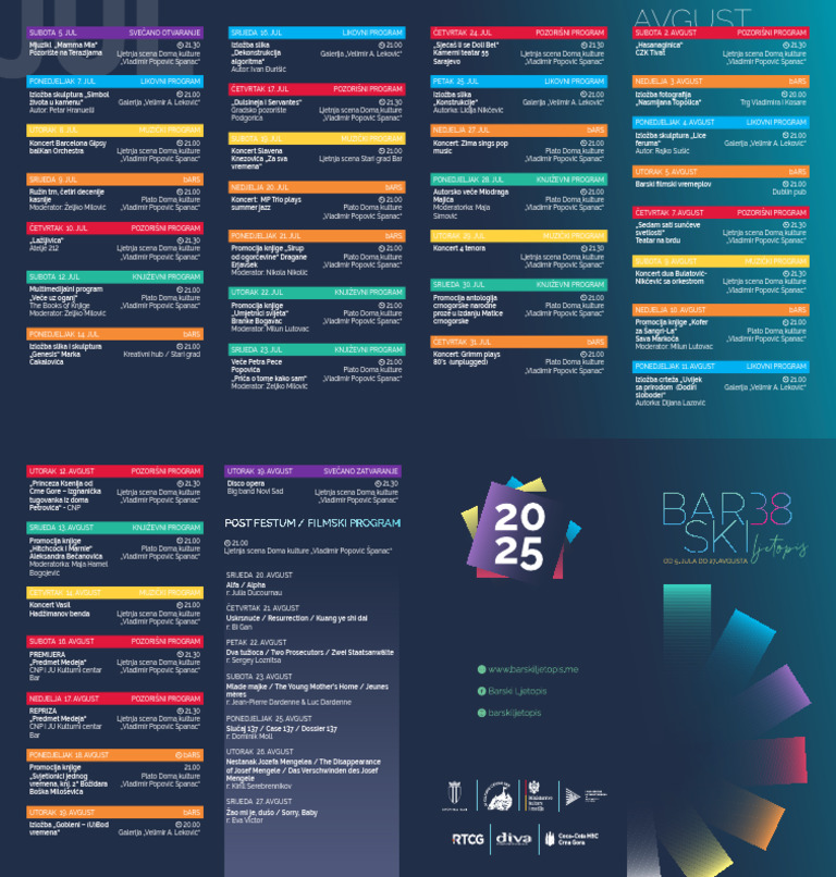 Barski Ljetopis Program 2025 Fin | PDF