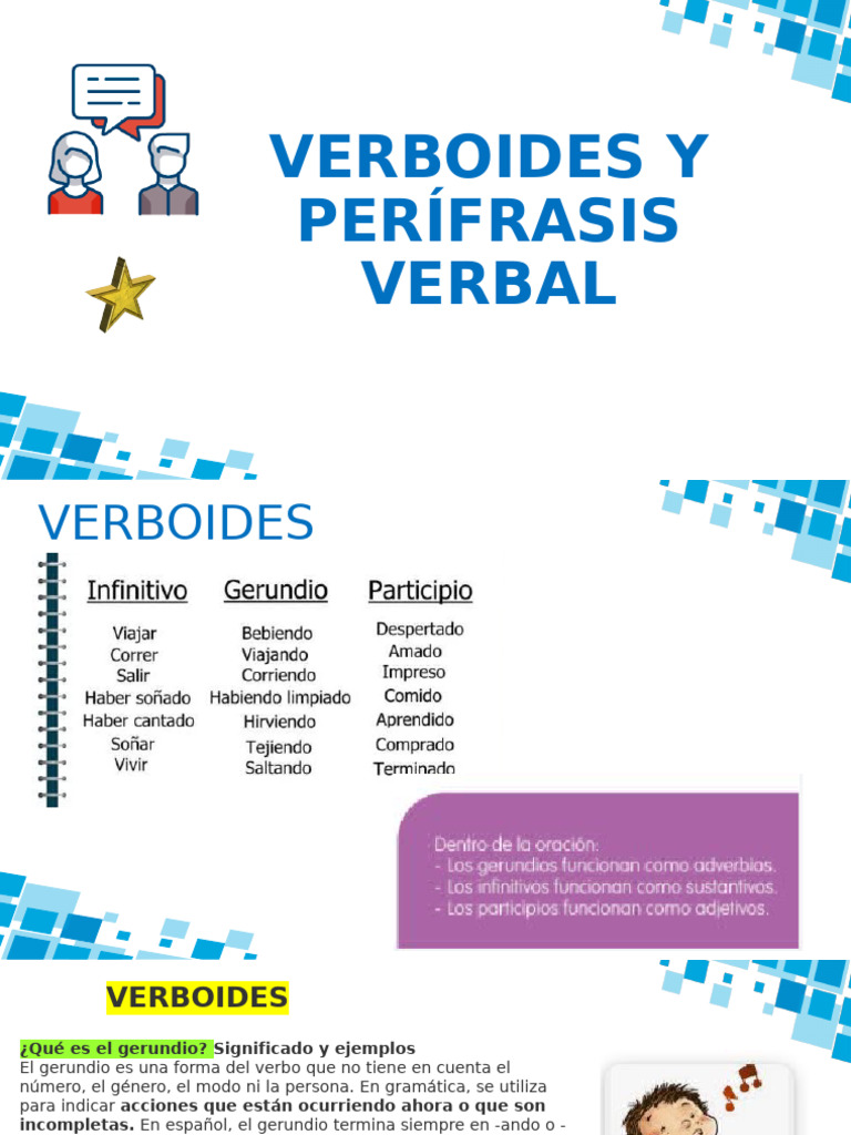 Verboides: Gerundio y Participio | PDF | Verbo | Adverbio