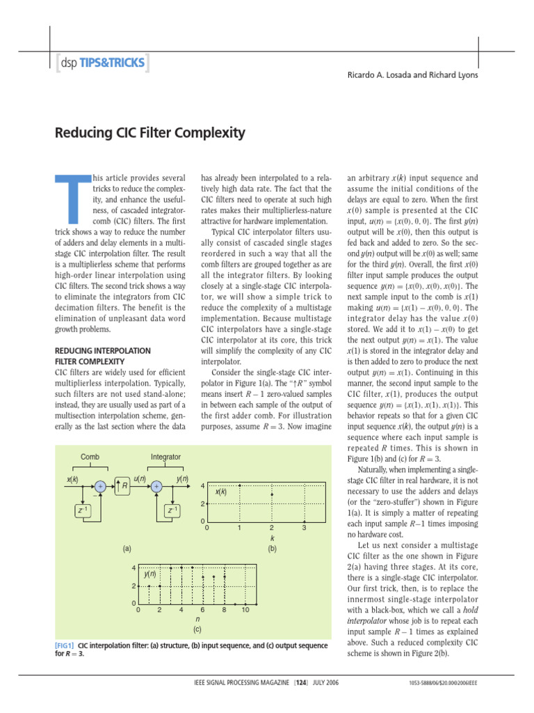Simplifying CIC Interpolator Design | PDF | Filter (Signal Processing ...