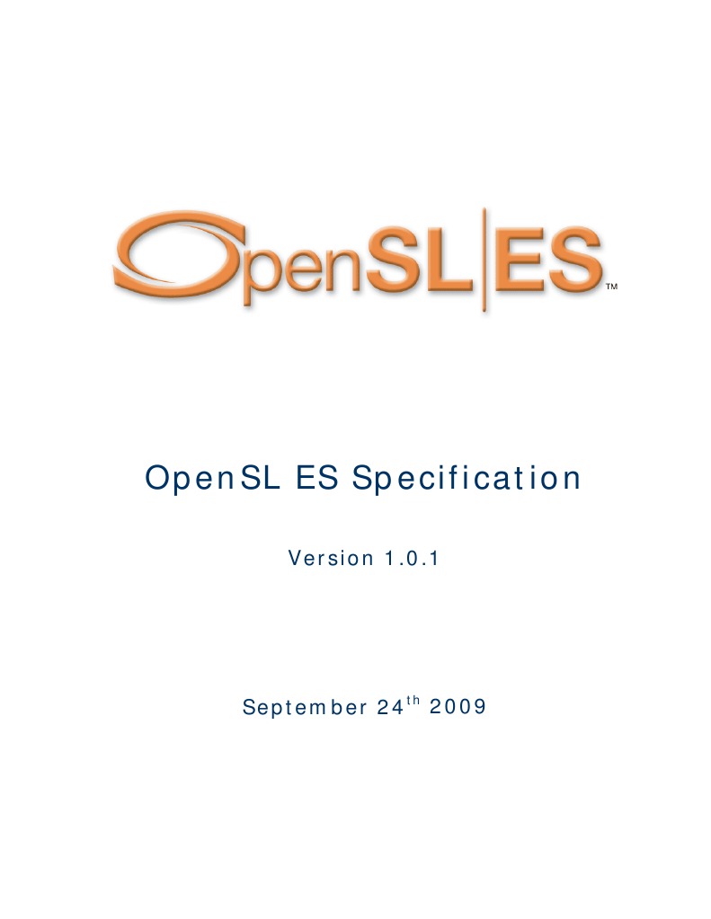 OpenSL ES Specification 1.0.1 | PDF | Application Programming Interface ...