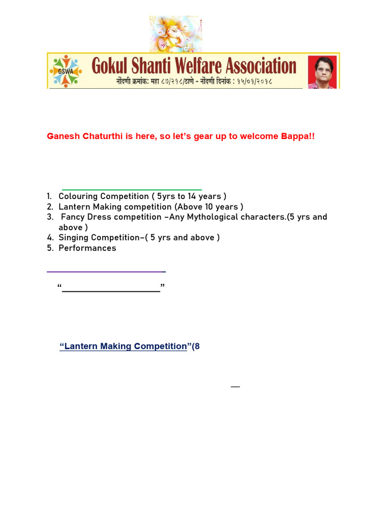 Ganpati Competition 2025 111 | PDF