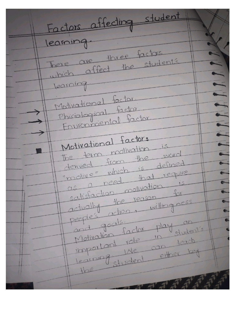 Factors Affecting Student Learning | PDF