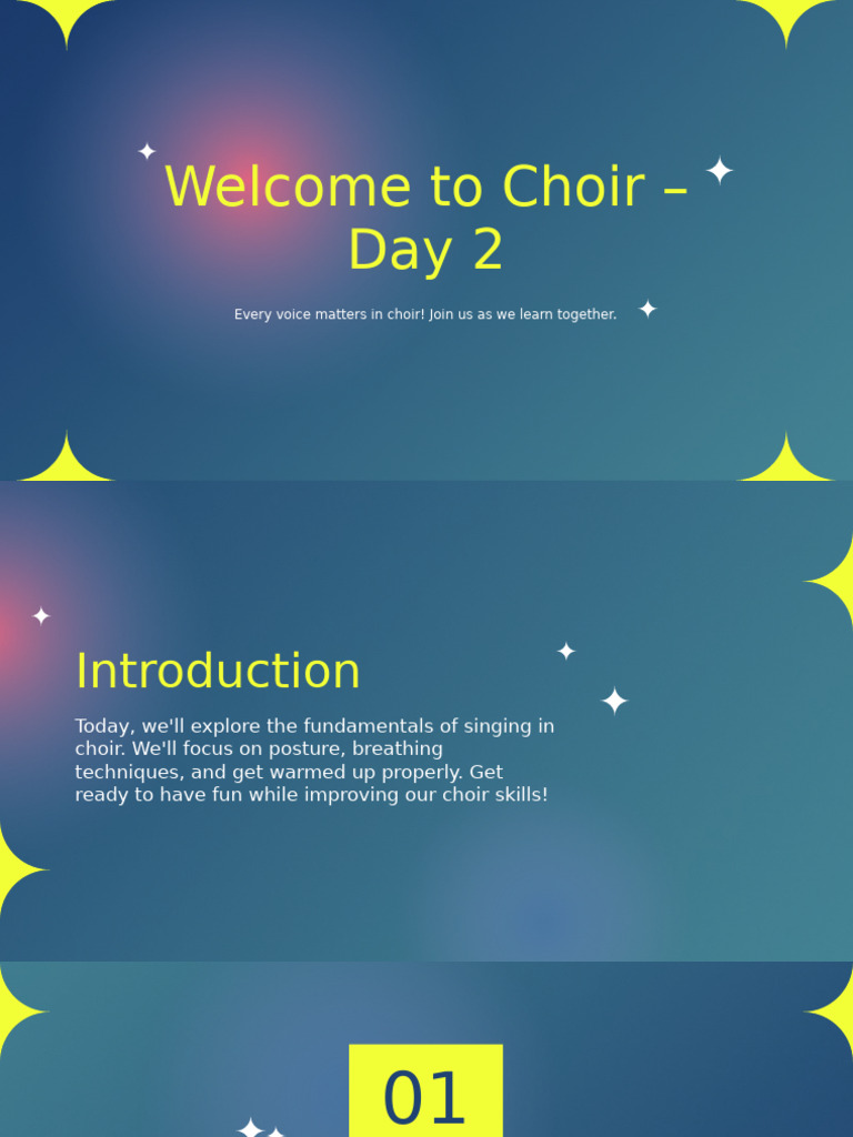 Welcome To Choir - Day 2 | PDF | Singing | Breathing
