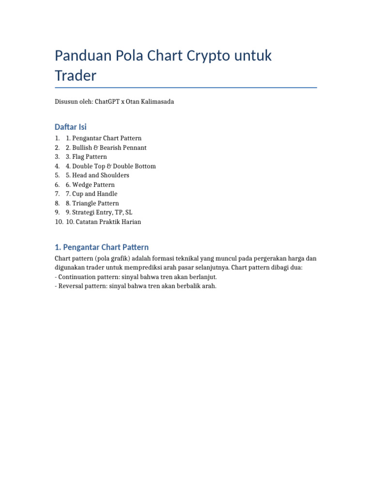 Panduan Pola Chart Crypto untuk Trader | PDF