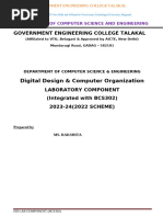 DDCO Lab Manual for VTU 3rd Sem | PDF | Digital Electronics | Computer Engineering