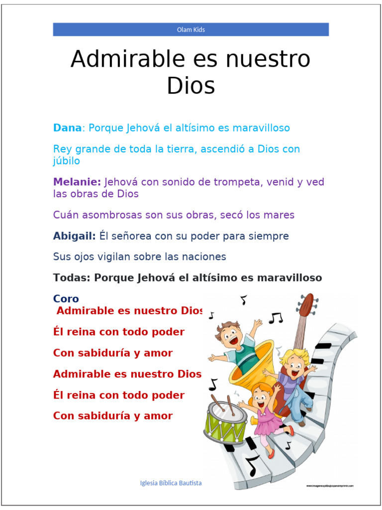 Admirable Es Dios | PDF