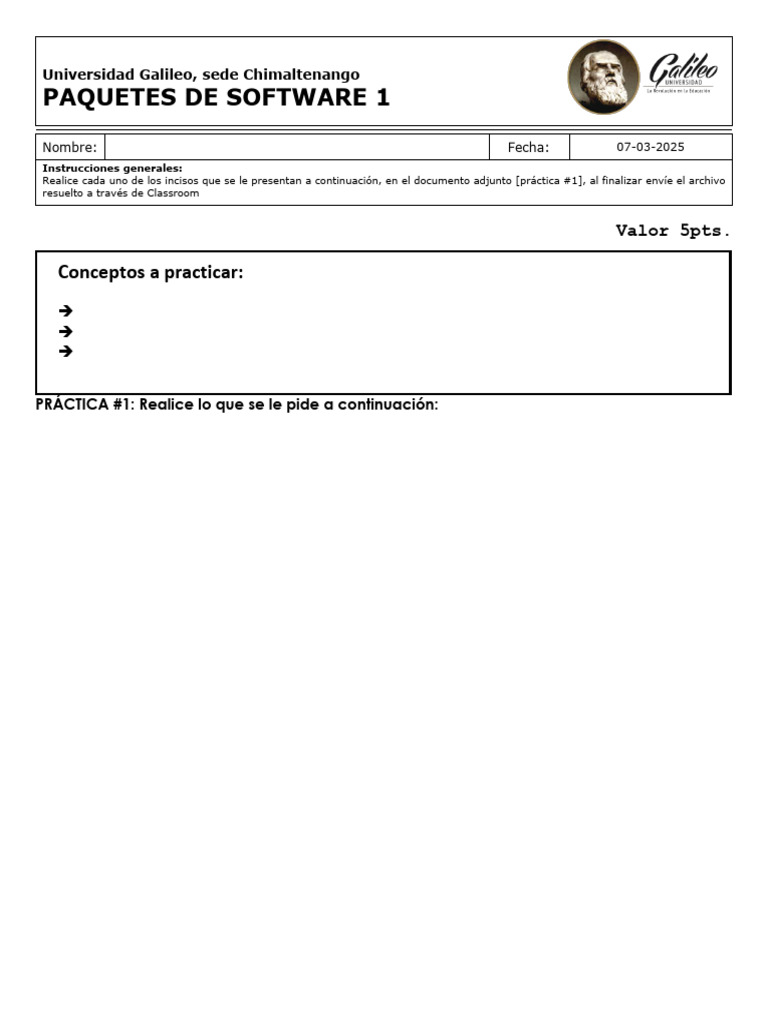 Paquetes de Software 1 - Practica - 1 - Practica - 2 | PDF ...