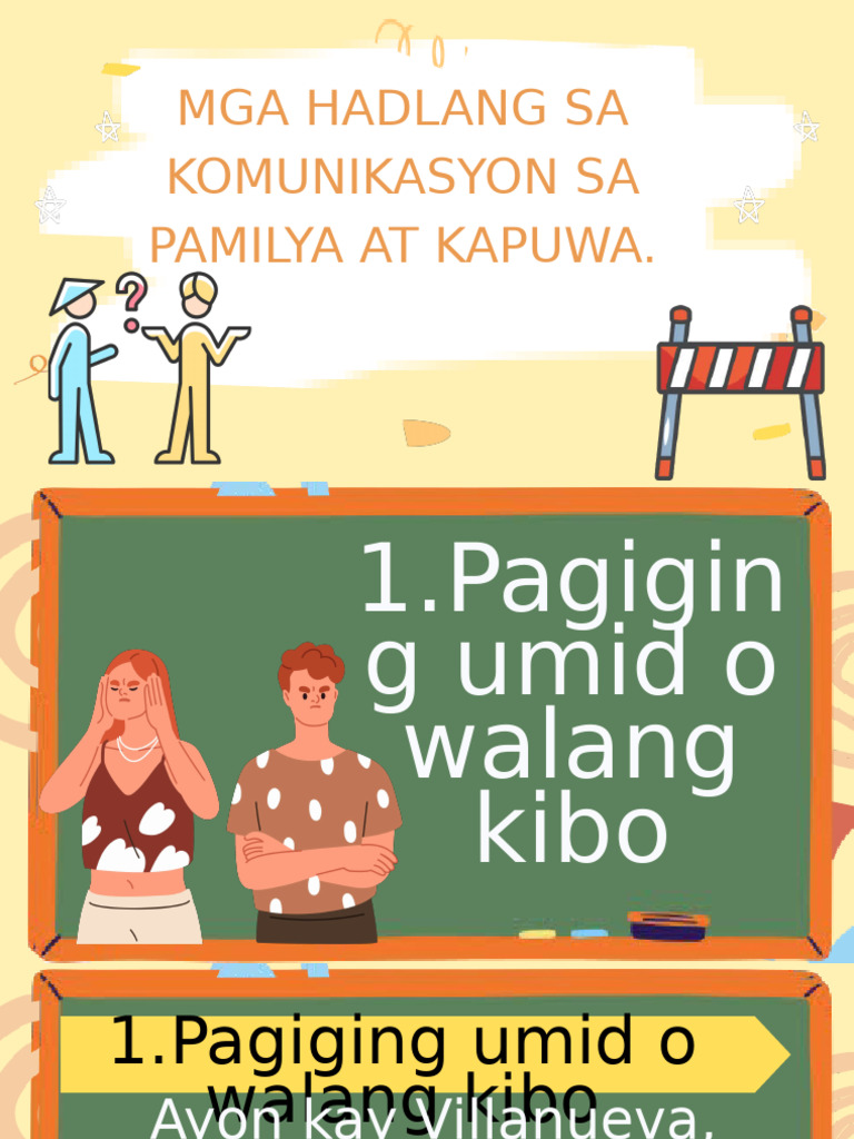 Aralin 3-Part 2 Mga Hadlang Sa Komunikasyon Sa Pamilya at Kapuwa. | PDF