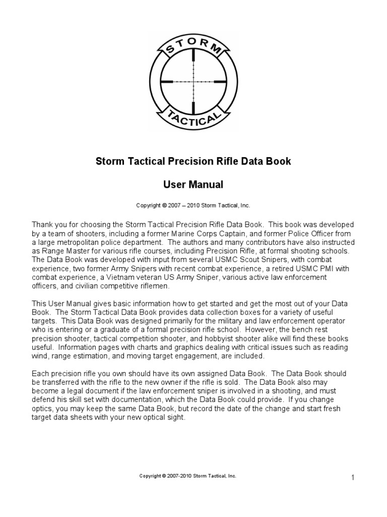 How To Use The Sniper Data Book | PDF | Minute And Second Of Arc | Sniper