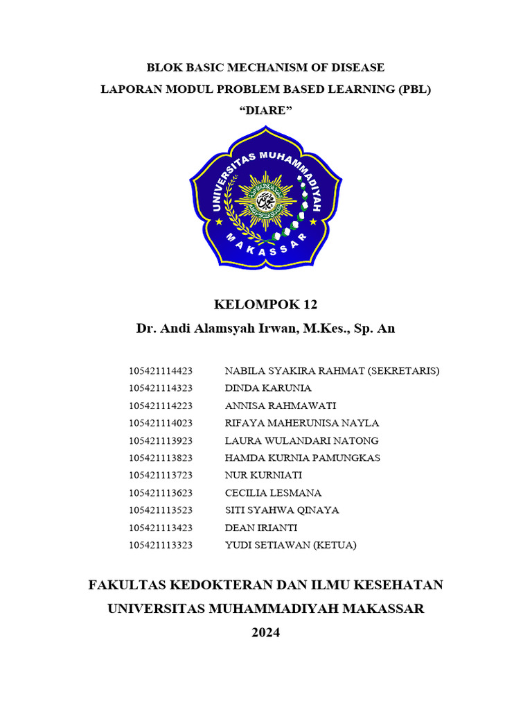 Laporan PBL KLP 12 Diare BMD | PDF