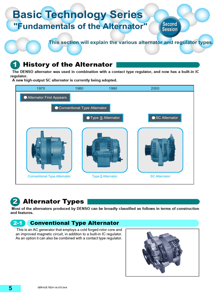 Alternator Fundamentals 2 - Alternator Types - 472-g1 | PDF ...