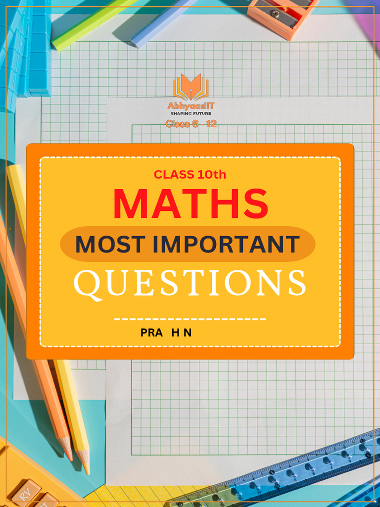 Class 10 Maths Important Questions | PDF | Trigonometry | Polynomial