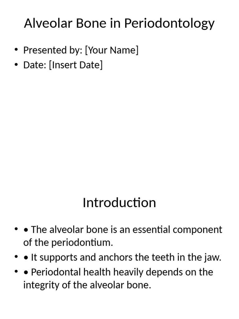 Alveolar Bone in Periodontology | PDF
