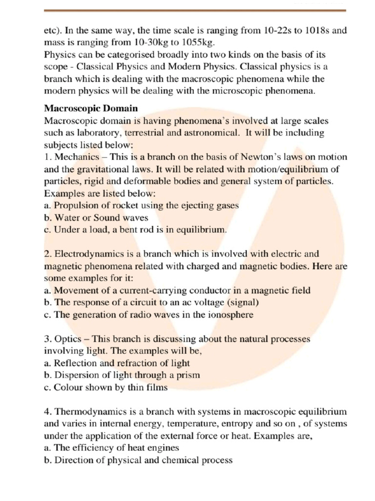 Class 11th Physics Chapter 1 Notes | PDF