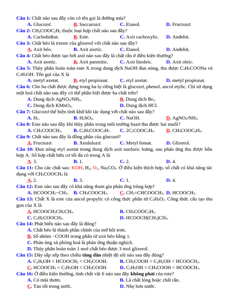 22 - 23. Hoá 12 - GKI - THPT Phan Huy Chú - Hà Nội - Chamthitn.01@Gmail.com - Brian Kichil | PDF
