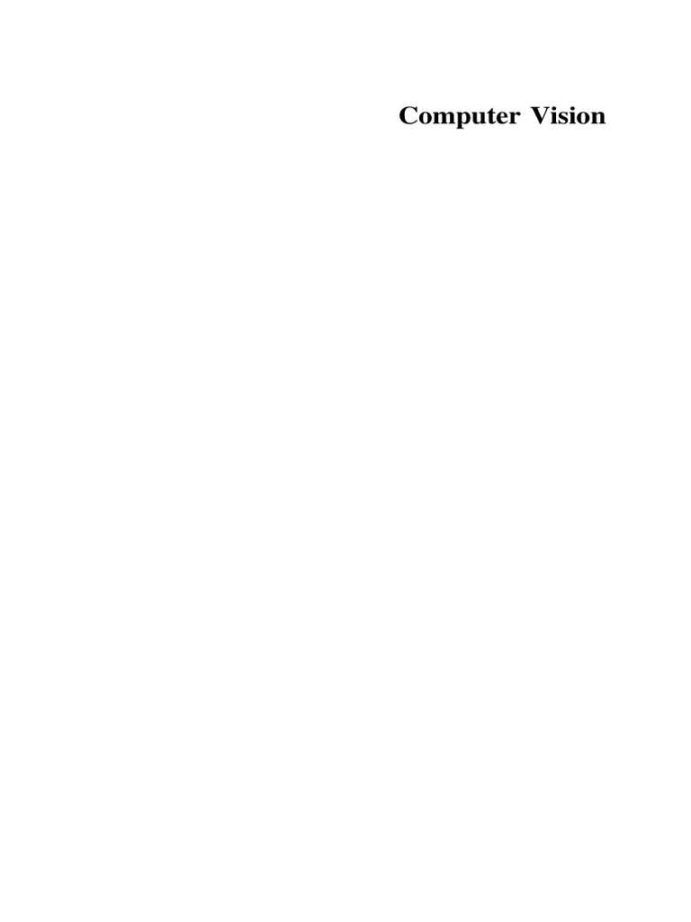 Computer Vision | PDF