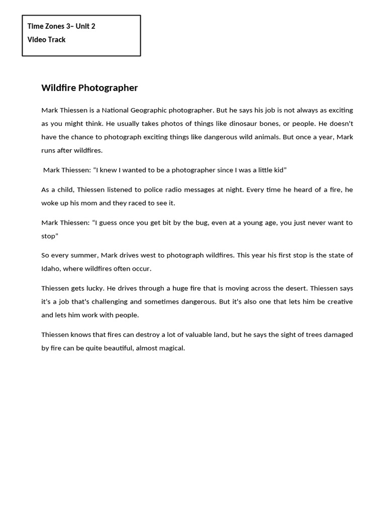 Time Zones 3 - Unit 2 | PDF