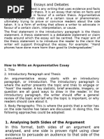 Debate Vocabulary and Structure Guide | PDF | Argument | Logic