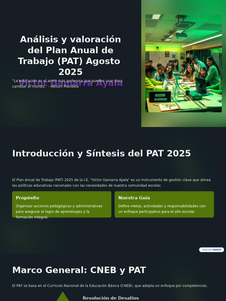 Analisis Del Plan Anual de Trabajo PAT 2025 | PDF | Aprendizaje ...