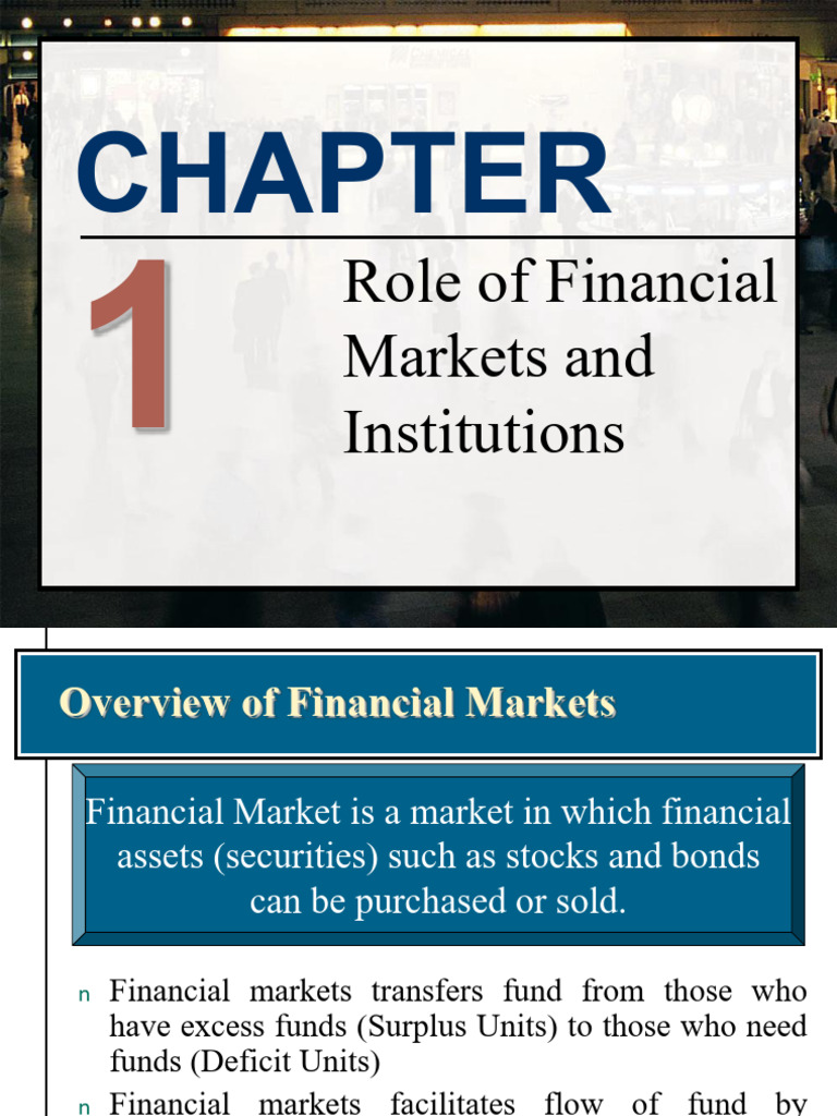 MID - ch01 - Role of Financial Markets | PDF | Financial Markets | Stocks