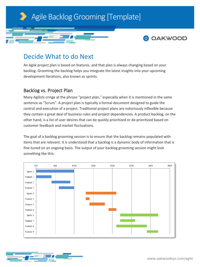 Agile Backlog Grooming Template | PDF | Agile Software Development ...