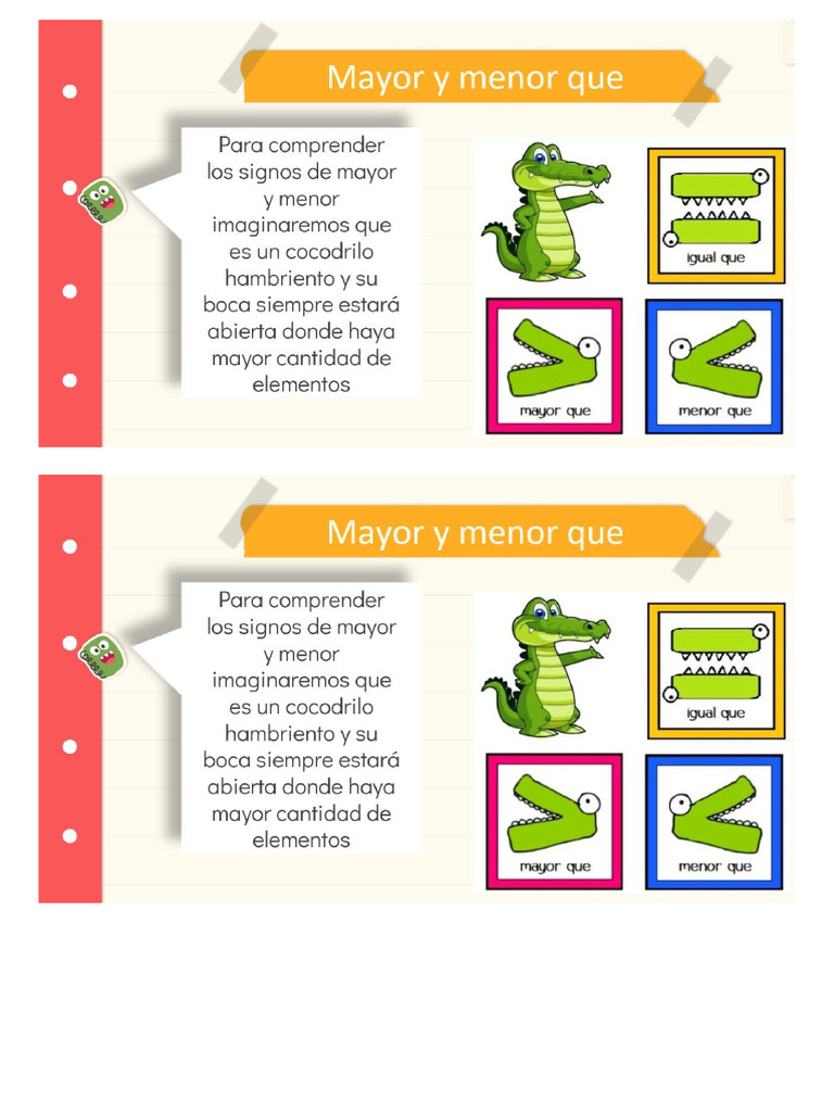 Mayor y Menor Que | PDF