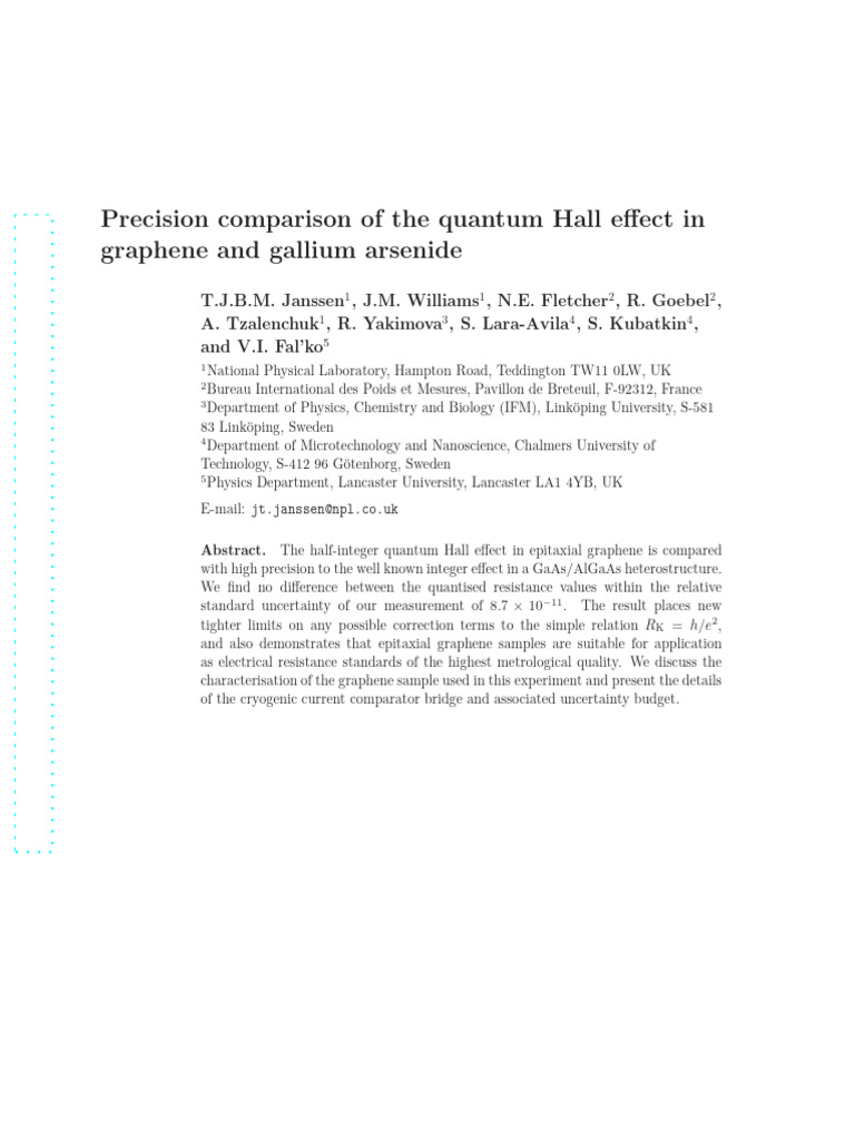 Precision comparison of the quantum Hall effect in graphene and gallium ...