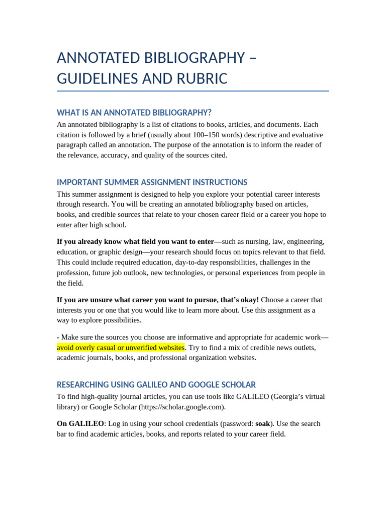 Nursing Annotated Bibliography Guide | PDF | Bibliography | Citation
