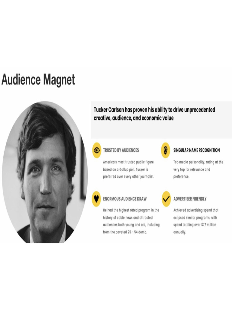 Tucker Carlson Network Pitch Deck Slide | PDF | Mass Media