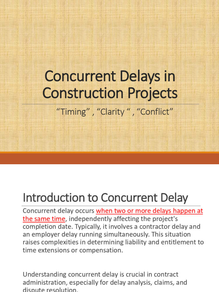Understanding Concurrent Delays in Construction | PDF | Private Law ...