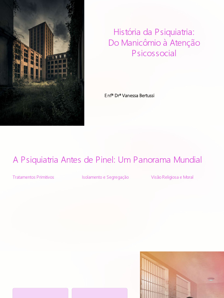 Evolução da Psiquiatria: Do Manicômio à Inclusão | PDF | Hospital ...