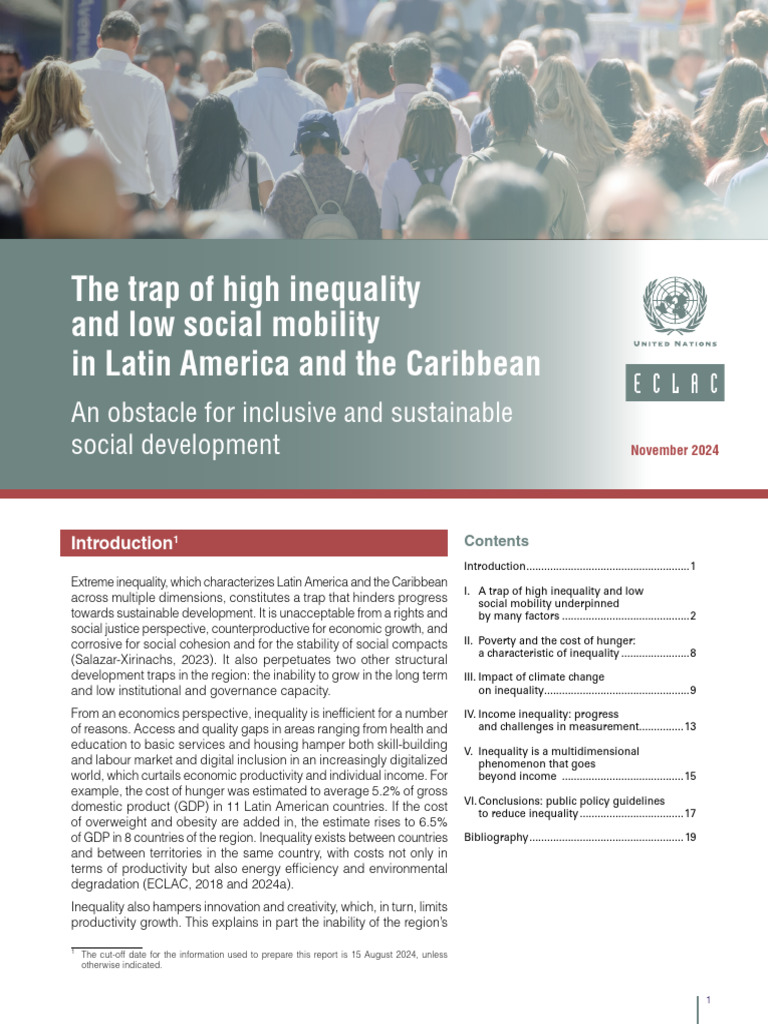 The Trap of High Inequality and Low Social Mobility in Latin America ...