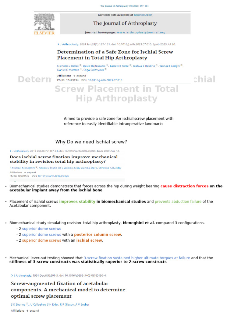 Determination of a Safe Zone for Ischial Screw-final | PDF | Pelvis | Hip