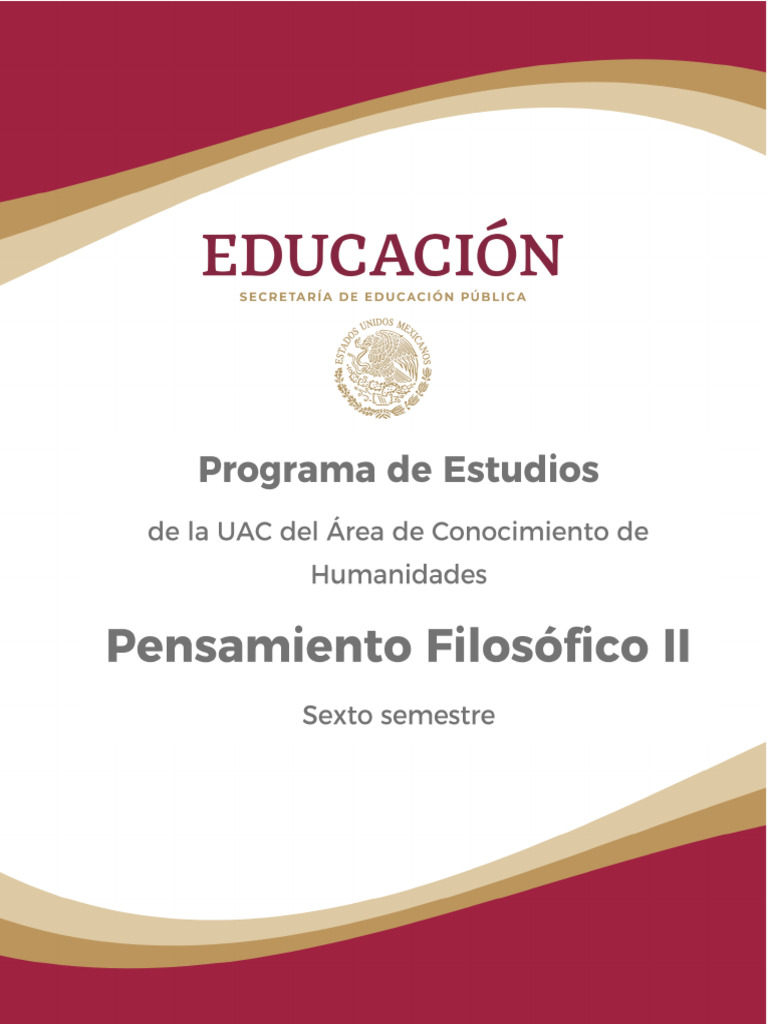 UAC Pensamiento Filosofico II | PDF | Plan de estudios | Enseñando