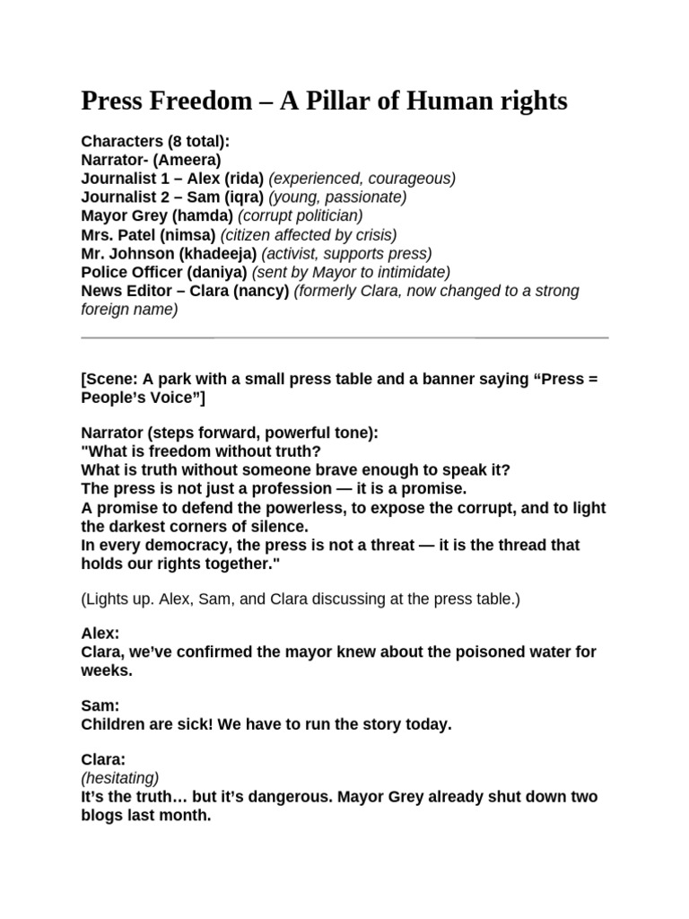 Assembly Skit Script (5 Min) | PDF