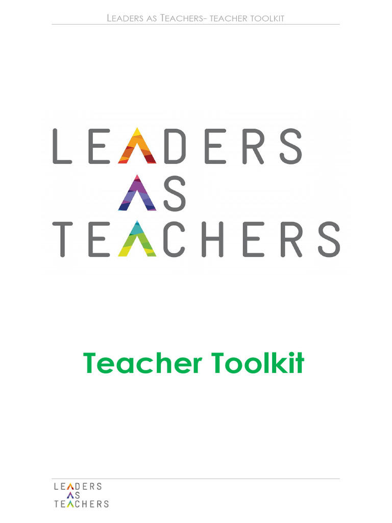 Leaders as Teachers Toolkit Guide | PDF | Nonverbal Communication ...