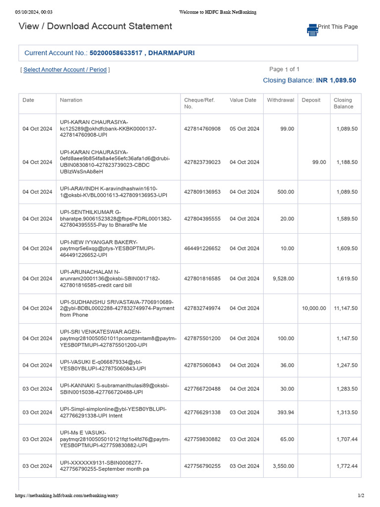 Welcome To HDFC Bank NetBanking | PDF | Banking | Financial Services