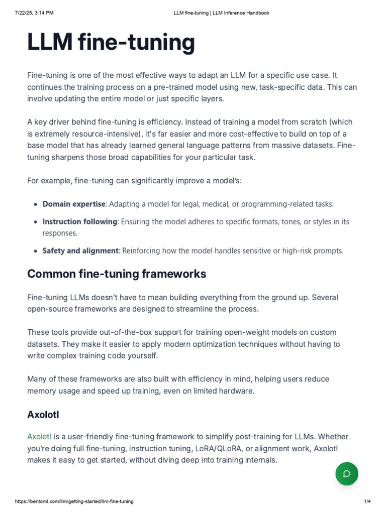 LLM Fine-Tuning - LLM Inference Handbook | PDF | Computing | Software Engineering