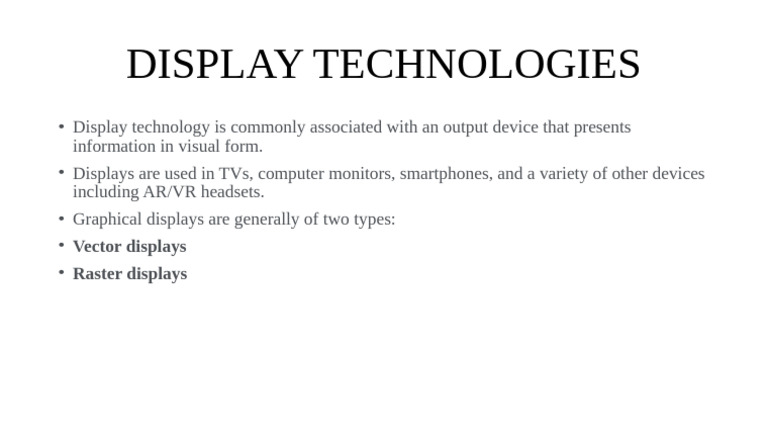 Display Technologies | PDF
