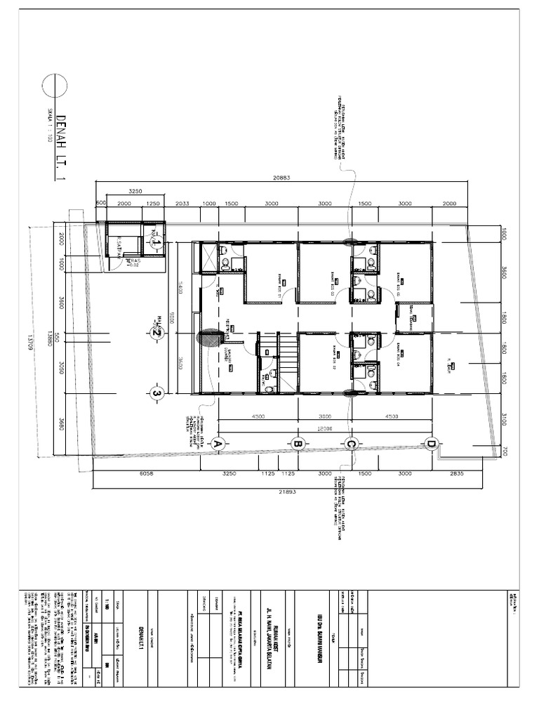 Ars - Denah Lantai 1 - Rumah Kost Haji Nawi | PDF