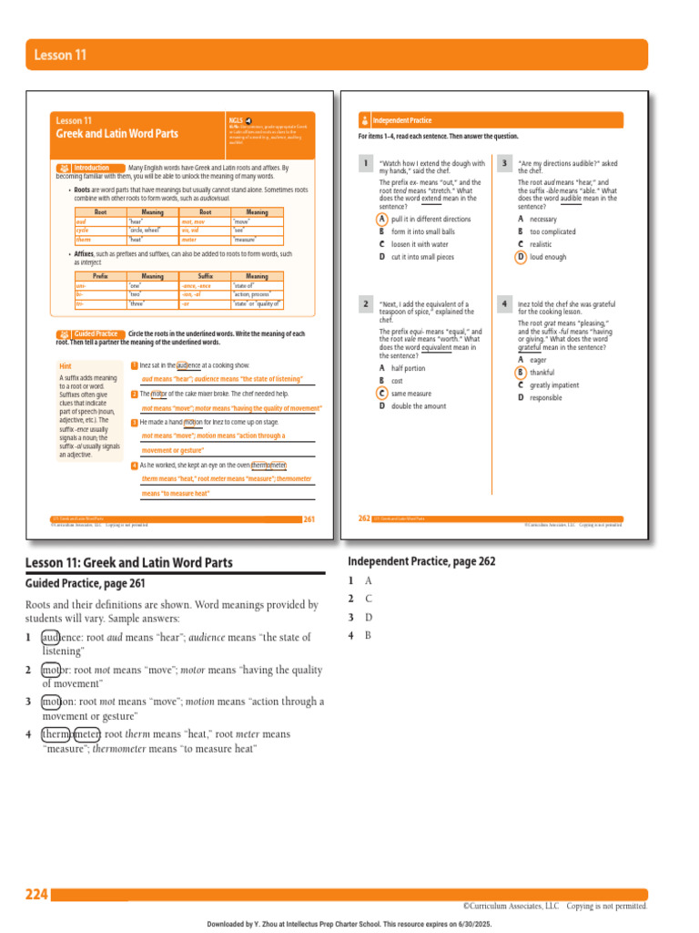 Greek and Latin Roots in Vocabulary | PDF | Word | Linguistic Morphology