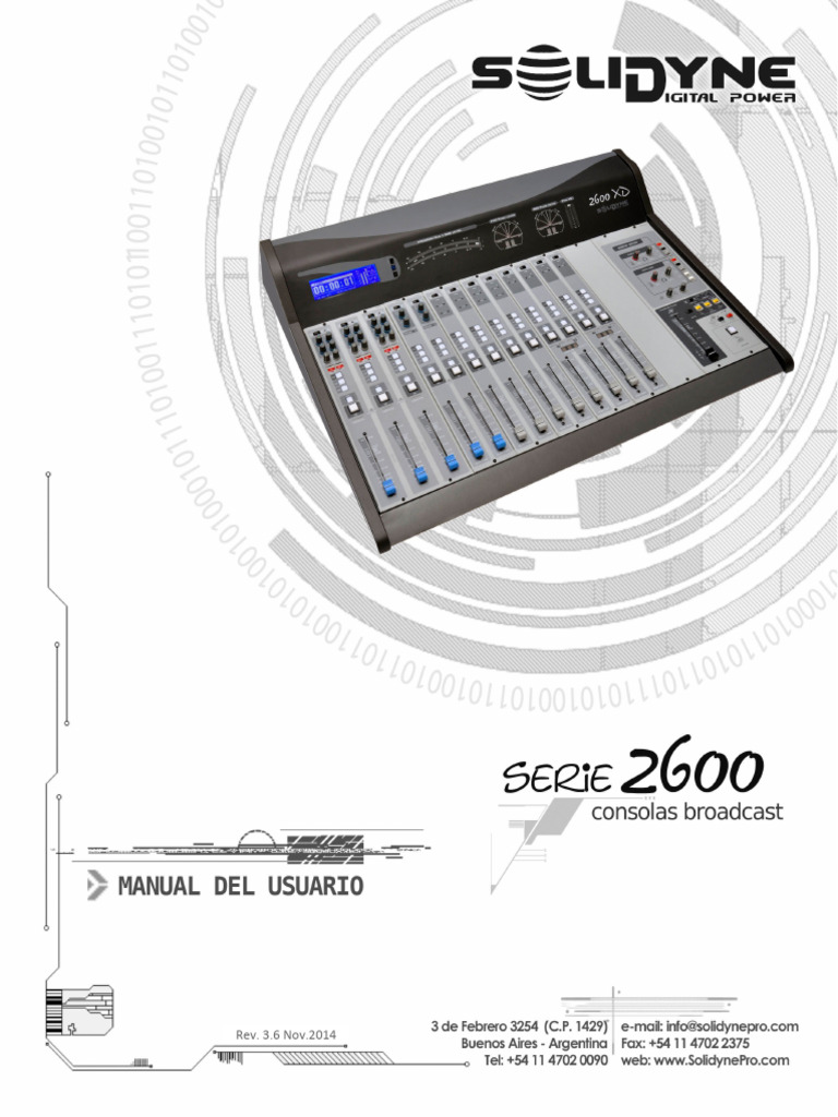 Solidyne 2600 | PDF | Micrófono | Transmisor