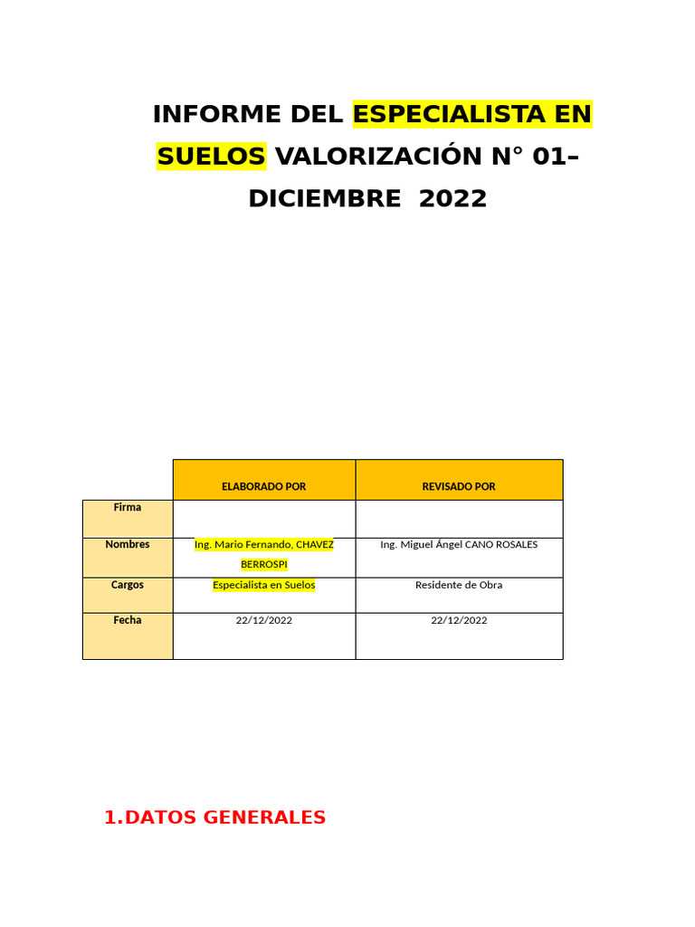 Informe Valorización Camino Colpas 2022 | PDF