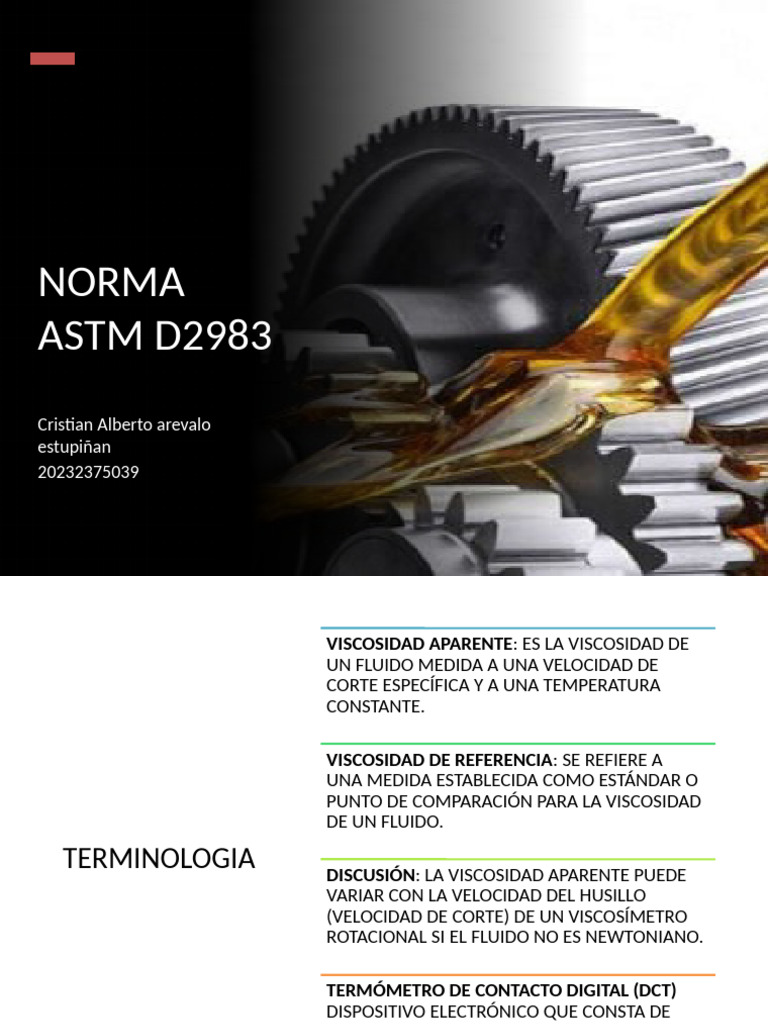 Norma ASTM D2983: Viscosidad a Baja Temp. | PDF | Líquidos | Viscosidad