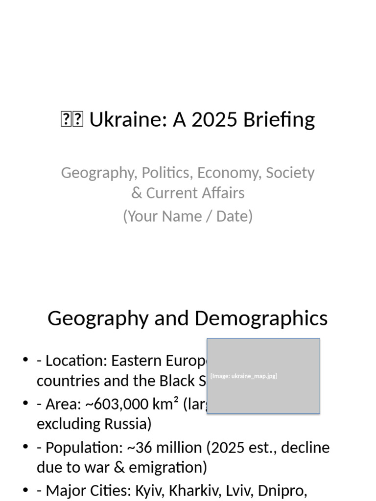 Ukraine's Demographics and Challenges 2025 | PDF