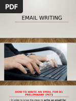 PET Email Writing Guide | PDF | Question | English Language